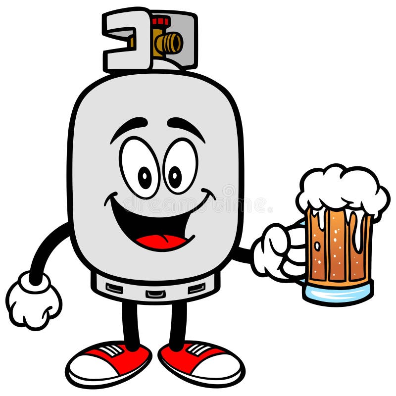 Propane Tank with a Sign stock vector. Illustration of flammable - 69118293