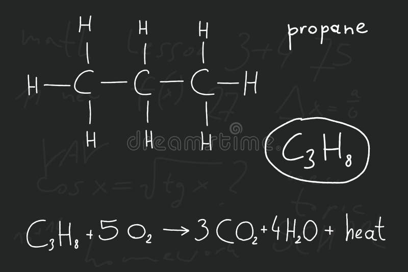 La fórmula del propano ilustración del vector. Ilustración de propano ...