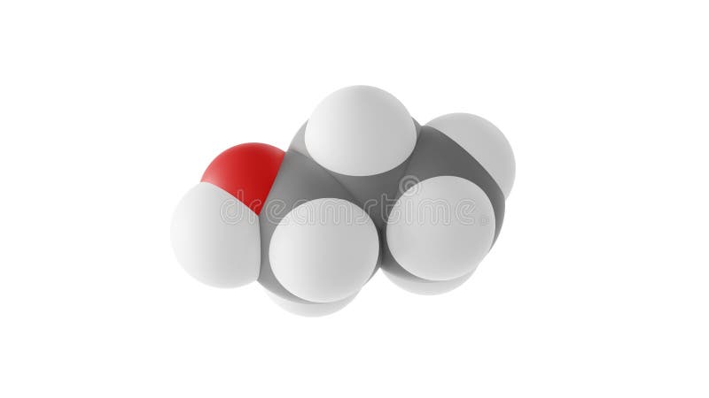 1-propanol Molecule, Propanol, Molecular Structure, Isolated 3d Model ...