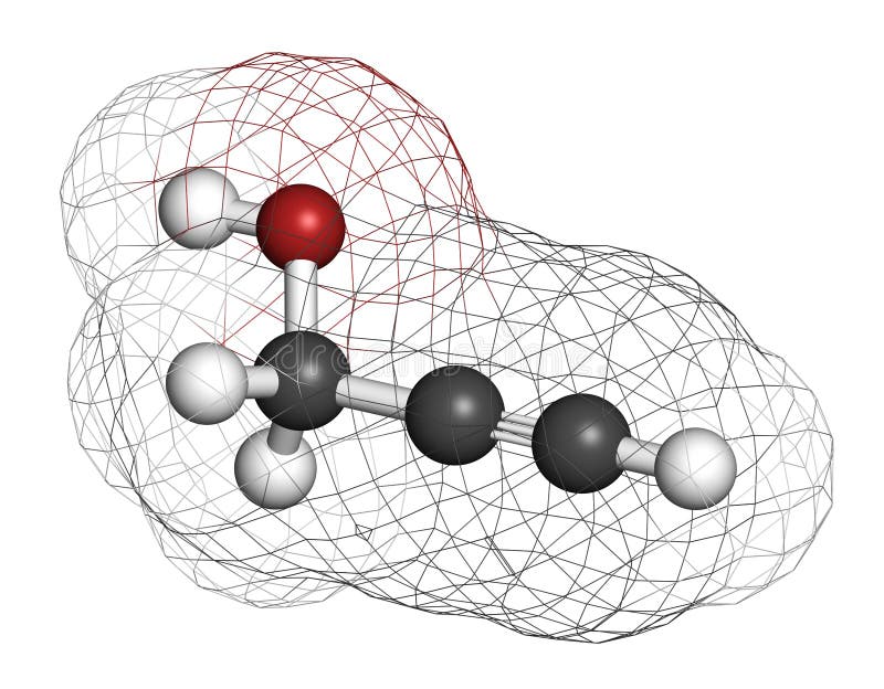 Propargyl Alcohol Molecule. Skeletal Formula Stock Vector ...