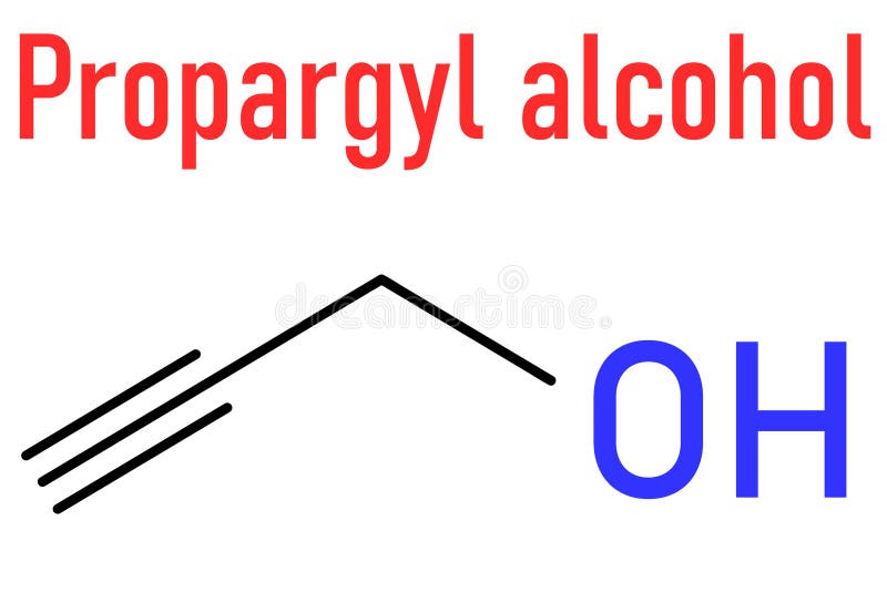 Propargyl Alcohol Molecule. Skeletal Formula. Chemical Structure Stock ...
