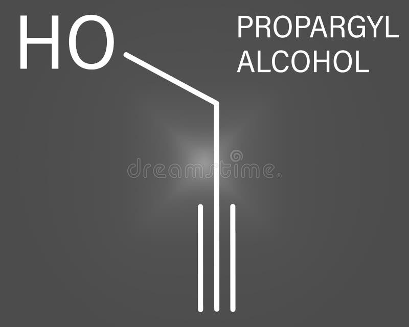 Propargyl Alcohol Molecule. Skeletal Formula Stock Vector ...