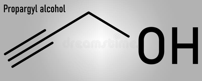 Propargyl Alcohol Molecule. Skeletal Formula Stock Vector ...