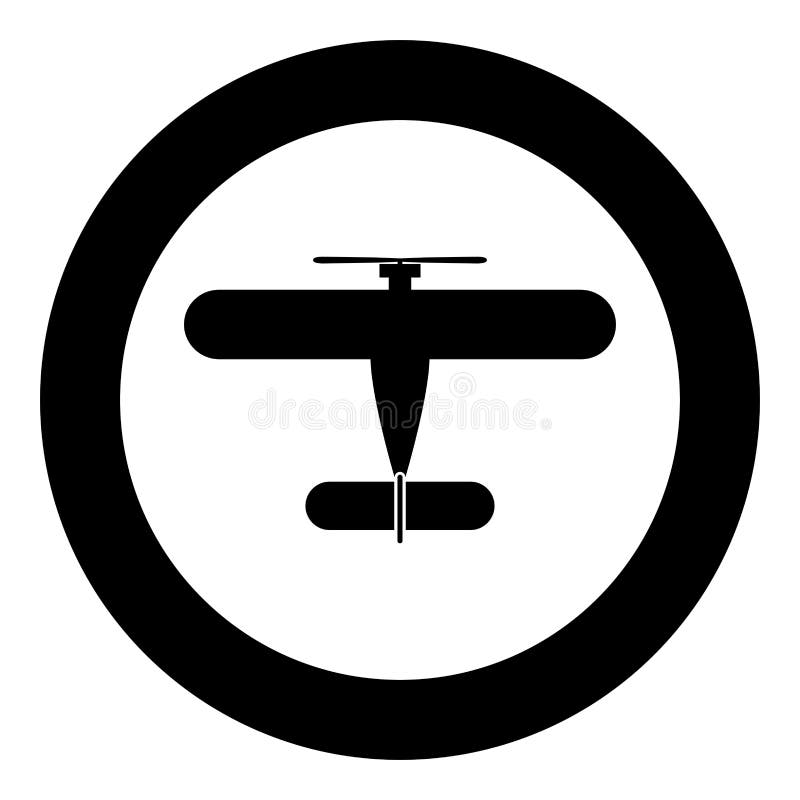 Propelier Aircraft Retro Vintage Small Plane Single Engine Icon in ...