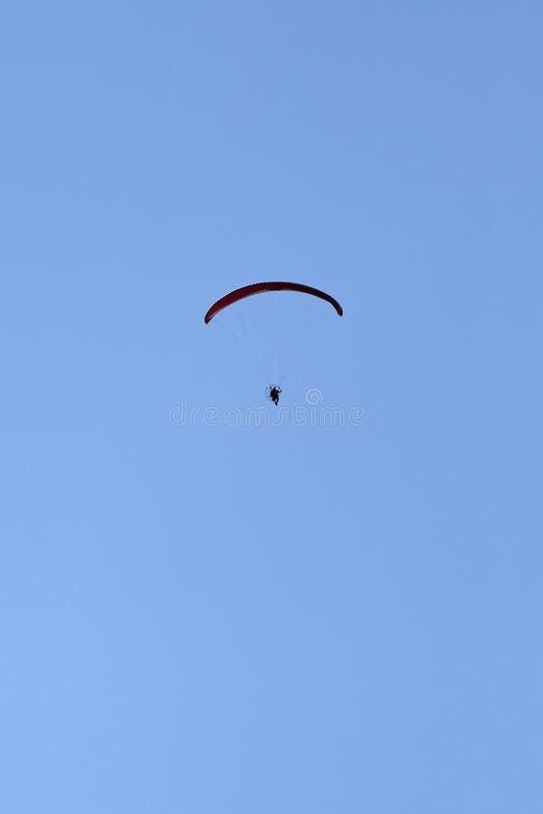 Propelled paraglider stock image. Image of human, paragliding - 23534611