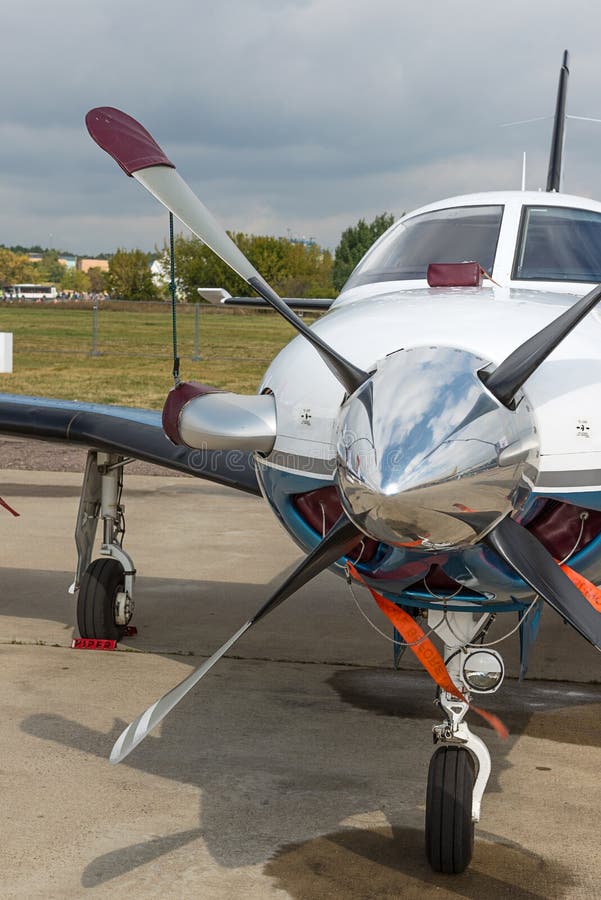 Propeller Aircraft at the Airport Stock Photo - Image of stationary ...