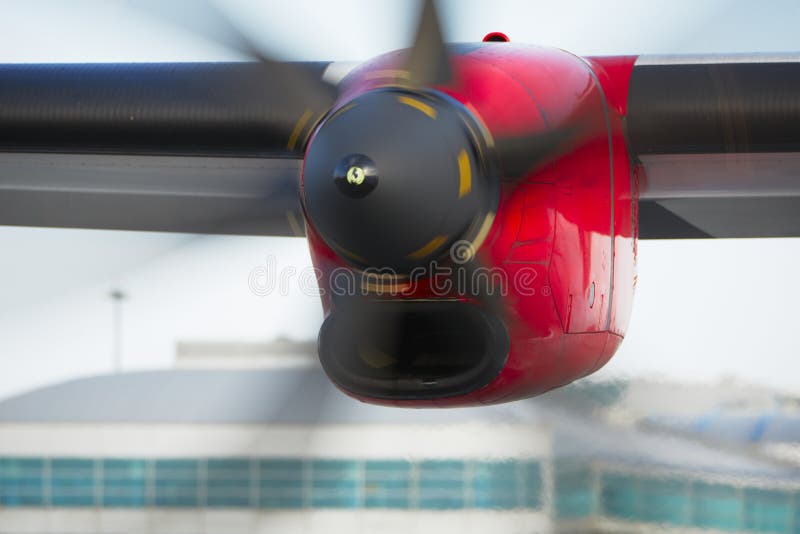Propeller of the Airplane Wing Moving Stock Photo - Image of flight ...