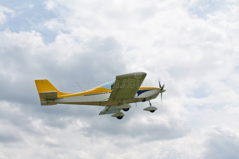 Propeller airplane flying stock image. Image of plane - 57191861