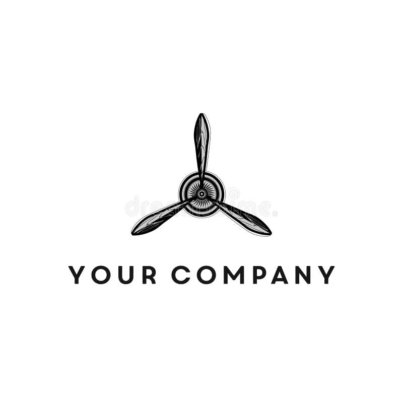 Propeller Airplane Logo Design. Vintage, Old and Modern Style Logos ...