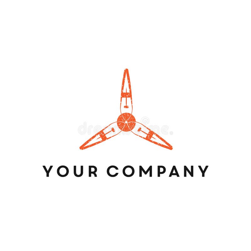 Propeller Airplane Logo Design. Vintage, Old and Modern Style Logos ...