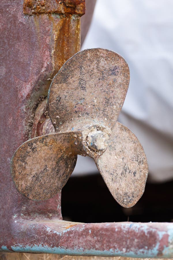 The Propeller Of The Sea Fishing Boat. Sea Boats On The Port Wha Stock ...