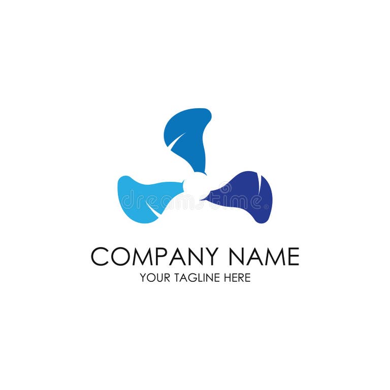 Propeller Flat Design Template with Simple Concept Vector Stock Vector ...