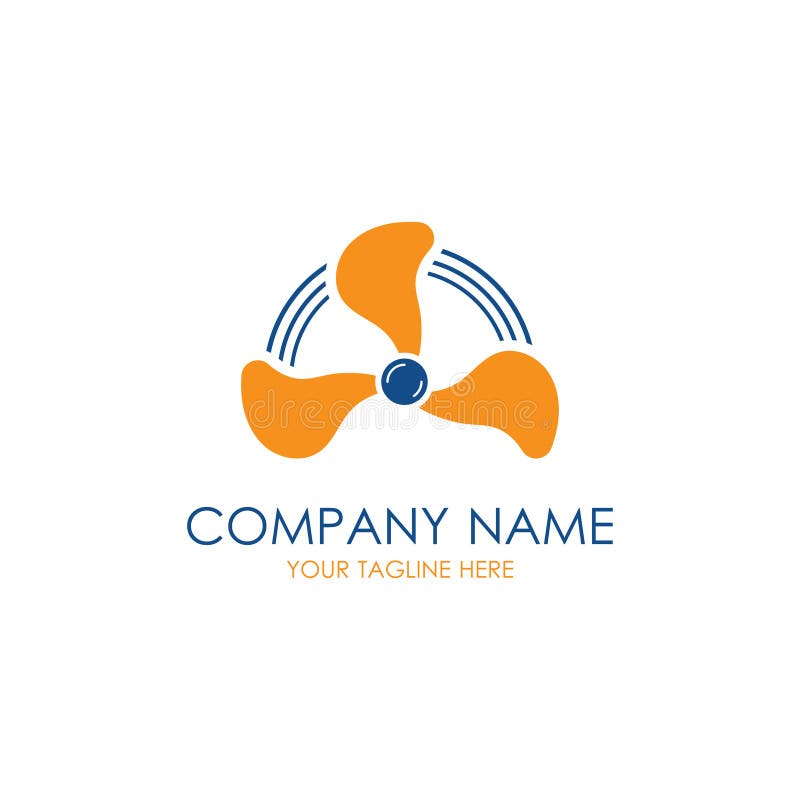 Propeller Flat Design Template with Simple Concept Vector Stock Vector ...