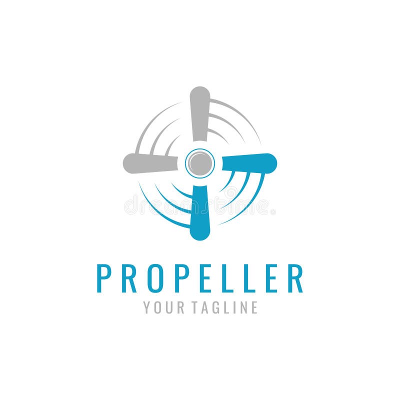 Propeller Flat Design Template with Simple Concept Vector Stock Vector ...