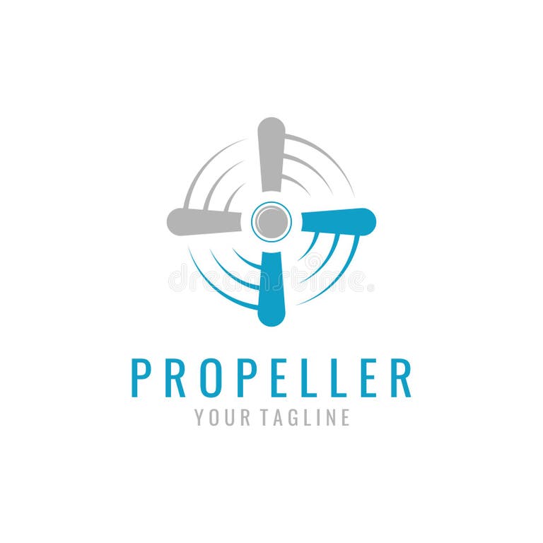 Propeller Flat Design Template with Simple Concept Vector Stock Vector ...