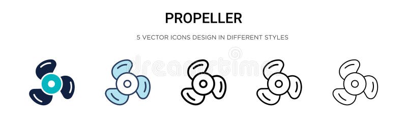 Propeller Icon in Filled, Thin Line, Outline and Stroke Style. Vector ...