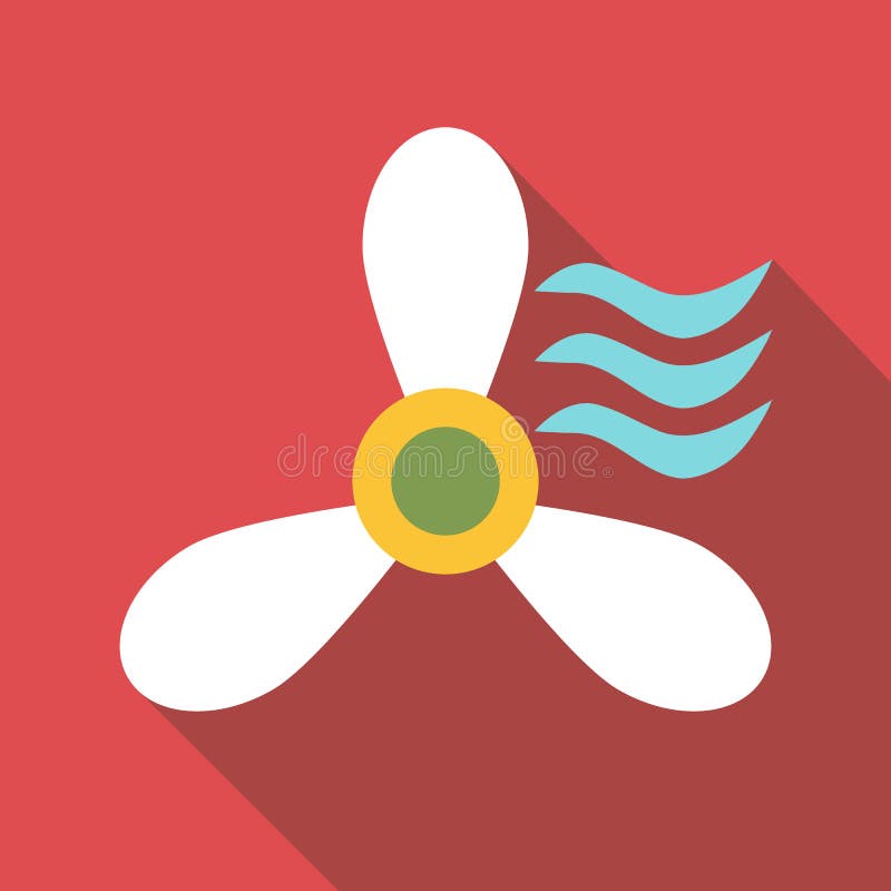 Propeller icon, flat style stock illustration. Illustration of airflow ...