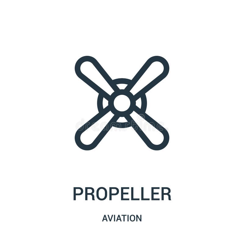 Propeller Icon Vector from Amusement Collection. Thin Line Propeller ...