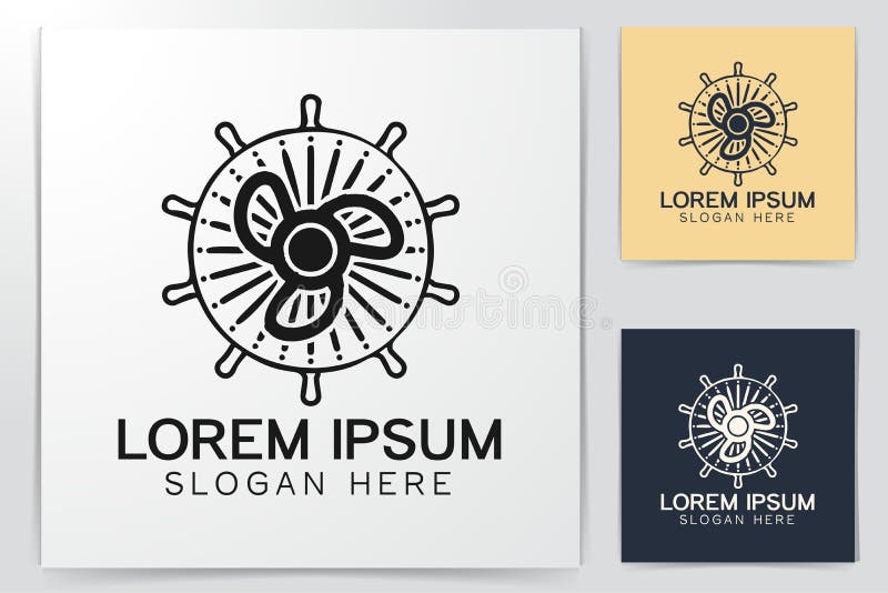 Propeller Logo Designs Inspiration Isolated on White Background Stock ...