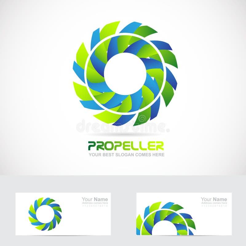 Propeller logo flower stock vector. Illustration of business - 55782554