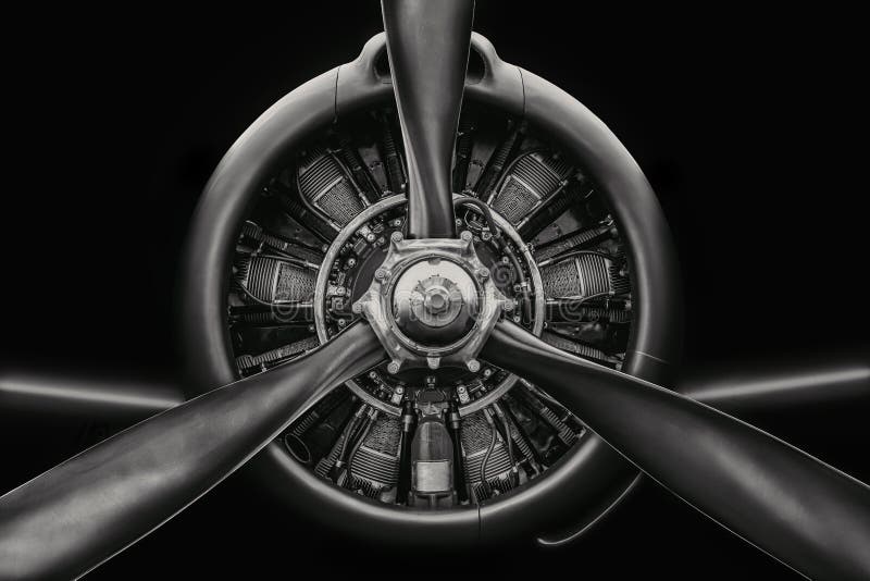 Aircraft radial engine stock photo. Image of monochromatic - 103060350