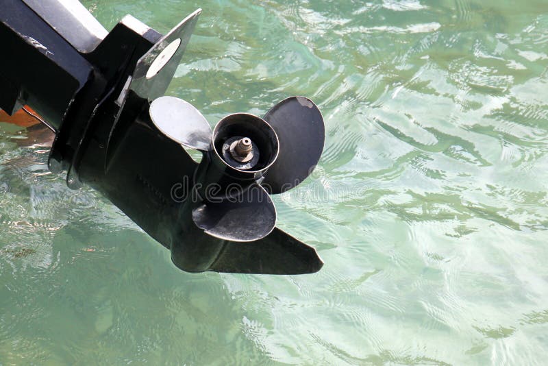 Propeller with a Motor on the Boat Stock Image - Image of embankment ...