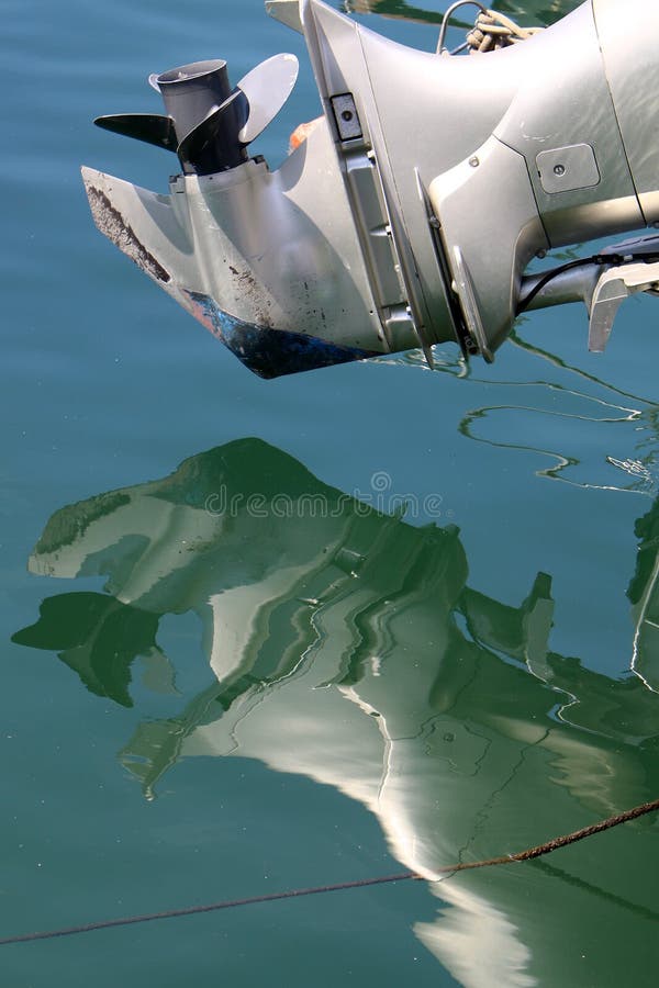 Propeller with a Motor on the Boat Stock Photo - Image of morning, port ...