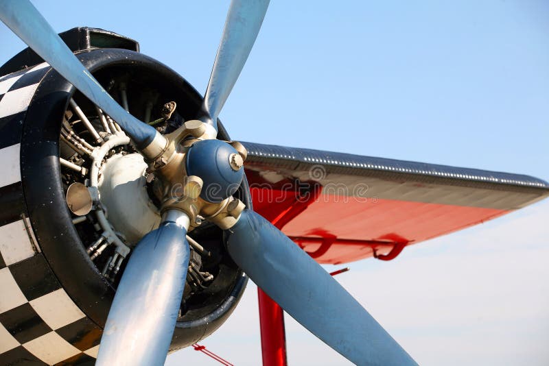 Propeller of old airplane stock photo. Image of spoiler - 6313836