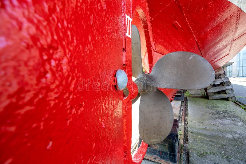 Propeller of a ship stock photo. Image of maritime, steel - 225446308