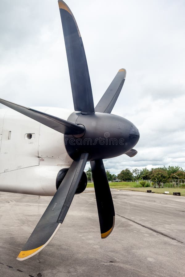 An Propeller from an Plaina Stock Image - Image of machine, flight ...