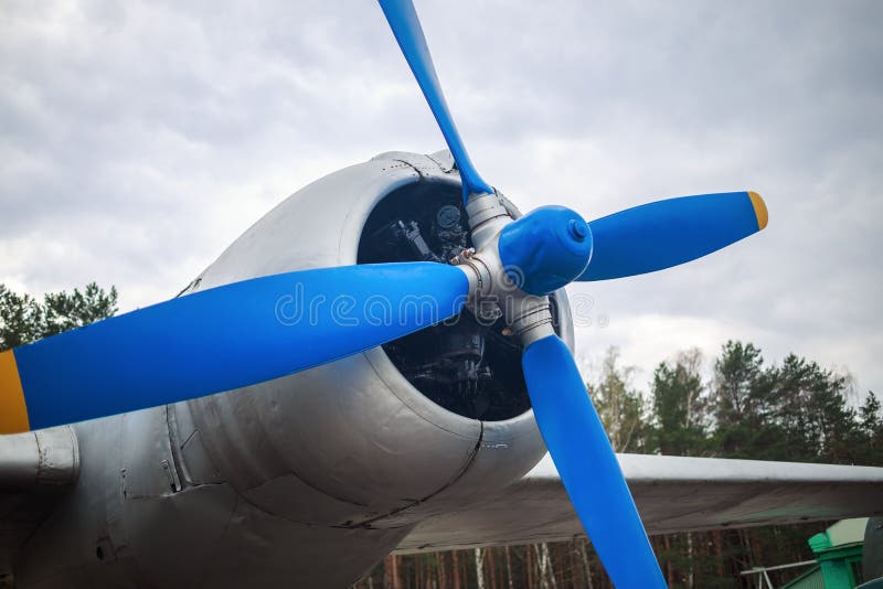 Propeller of Retro Airplane Stock Photo - Image of aged, motor: 70568842