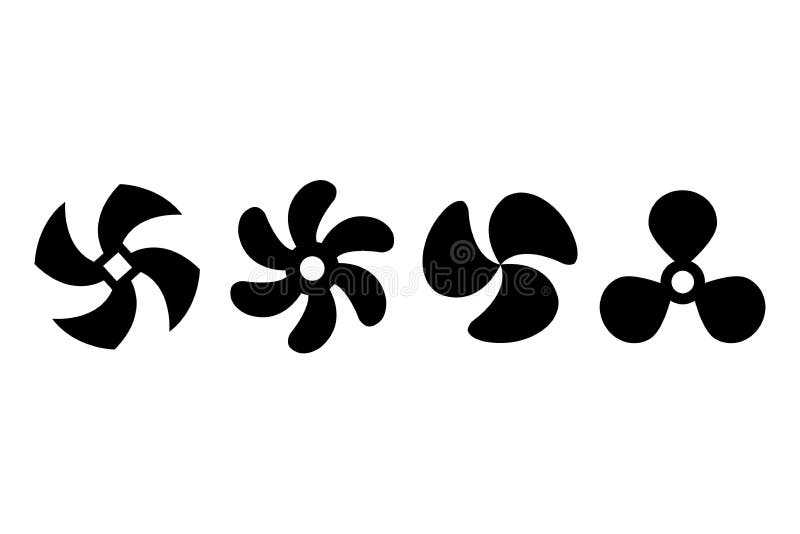 Propeller icons on white stock illustration. Illustration of propeller ...