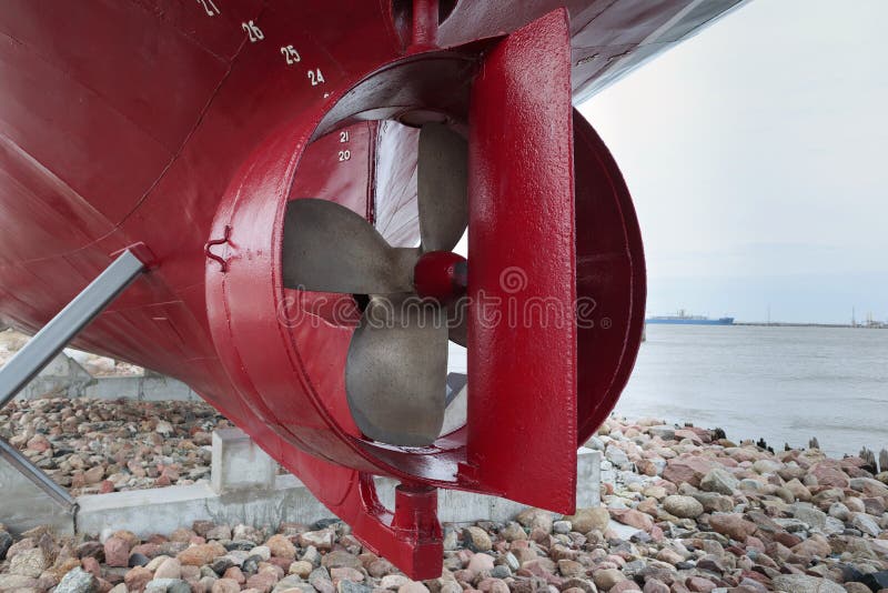 Propeller on ship stock photo. Image of technology, hull - 213182806
