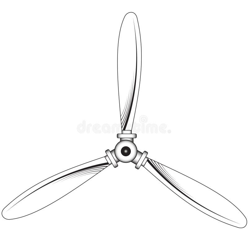 Propeller with two blades stock vector. Illustration of symbol - 88874281