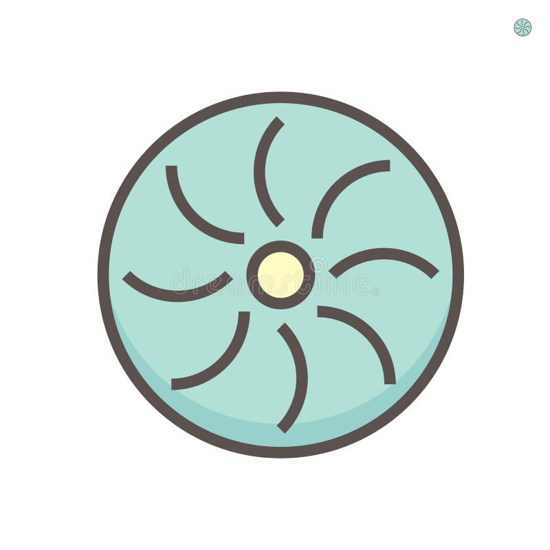 Propeller vector icon stock vector. Illustration of conditioner - 196403799