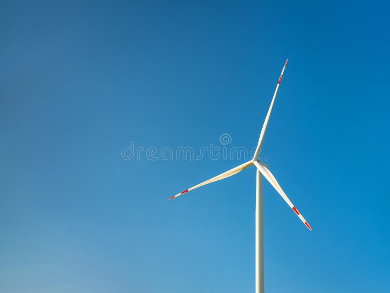 Propeller of Wind Generator Isolated in Blue Sky Stock Image - Image of ...