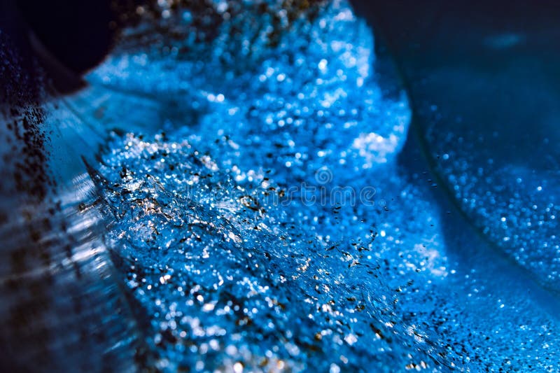 Propelling Water Moving Rapidly Down a Surface Indicating Motion with ...