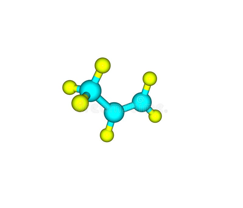 Propene, Propylene, Molecule Model, Molecular and Chemical Formula ...