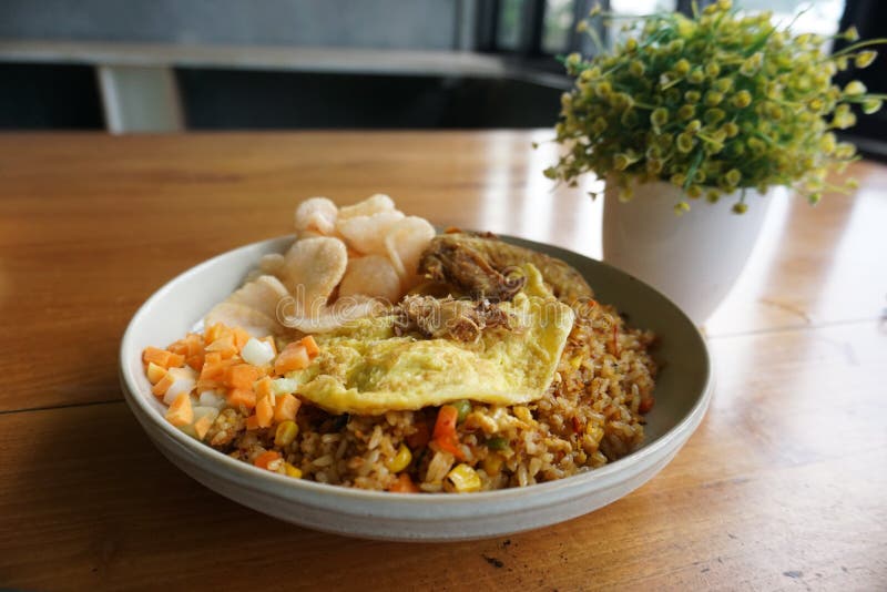 Proper Breakfast Menu. a Plate of Fried Rice. Stock Photo - Image of ...