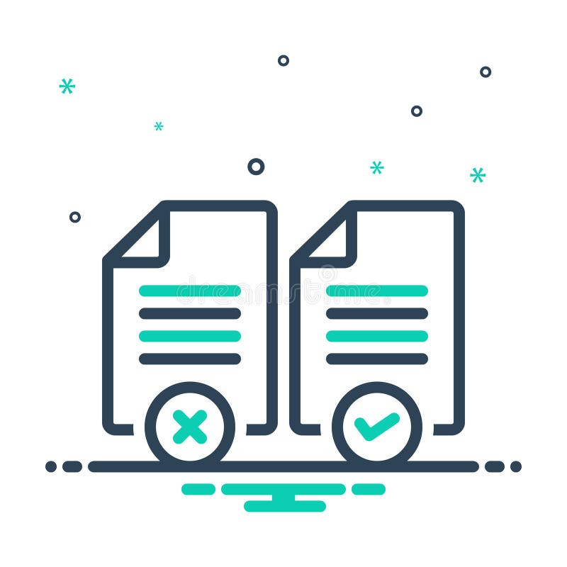 Mix Icon for Proper, Right and Suitable Stock Vector - Illustration of ...