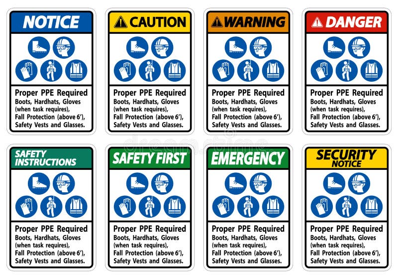 Proper PPE Required Boots, Hardhats, Gloves when Task Requires Fall ...