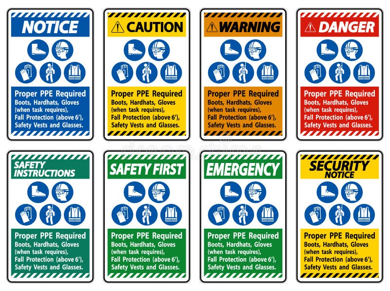 Proper PPE Required Boots, Hardhats, Gloves when Task Requires Fall ...