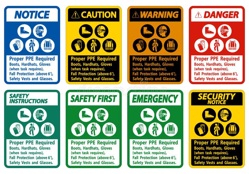 Proper PPE Required Boots, Hardhats, Gloves when Task Requires Fall ...