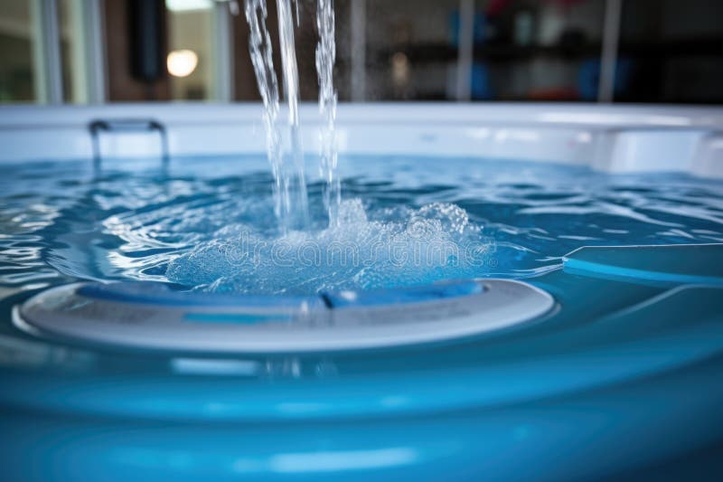 Properly Balanced Water Inside a Clean Hot Tub Stock Image - Image of ...