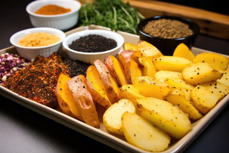 Properly Cooked Starchy Foods with Seasoning Stock Image - Image of ...