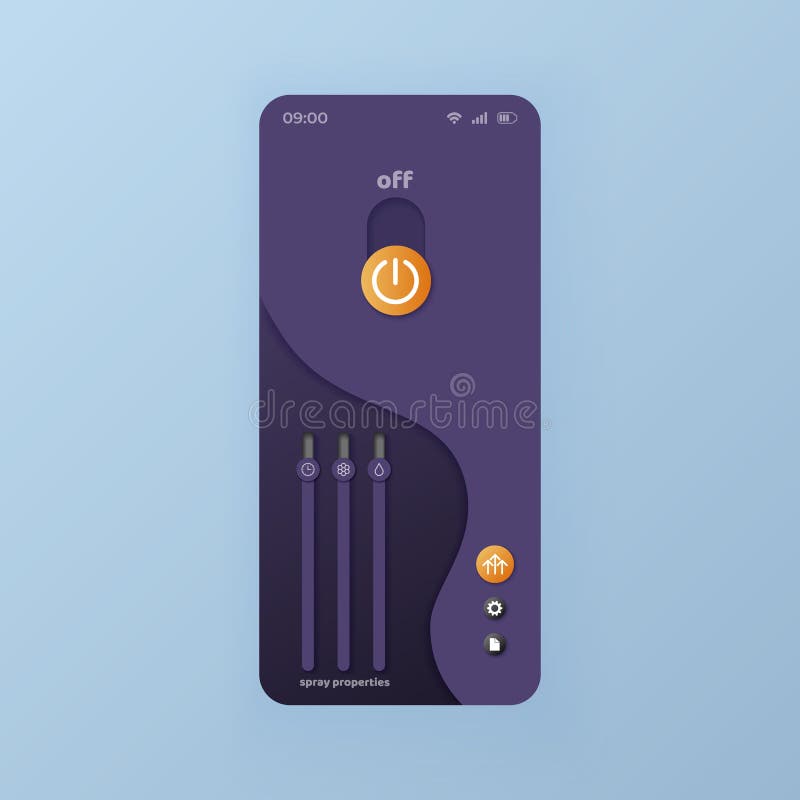 Properties Slider Smartphone Interface Vector Template Stock Vector ...