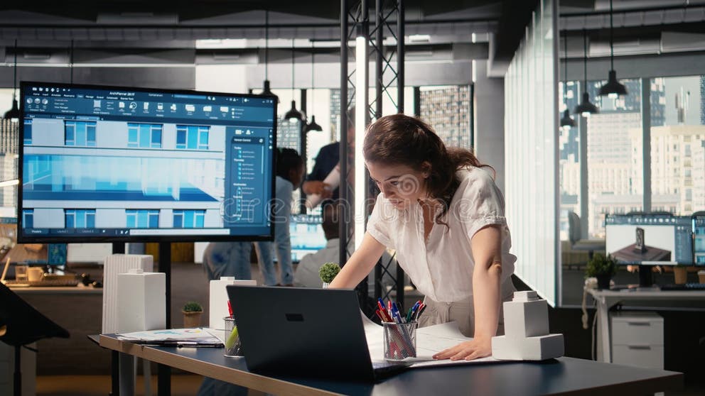 Property Developer Finalizing Plans for Land Acquisition in Modern Office Space Stock Image ...