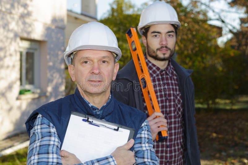 Property Development Team Outside Property Stock Image - Image of ...