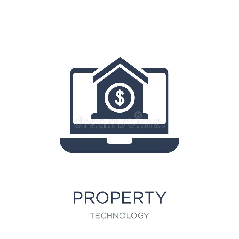 Property Icon. Trendy Flat Vector Property Icon on White Background ...