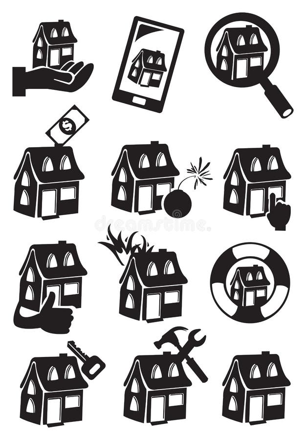 Property Icon Vector Illustration Stock Vector - Illustration of ...